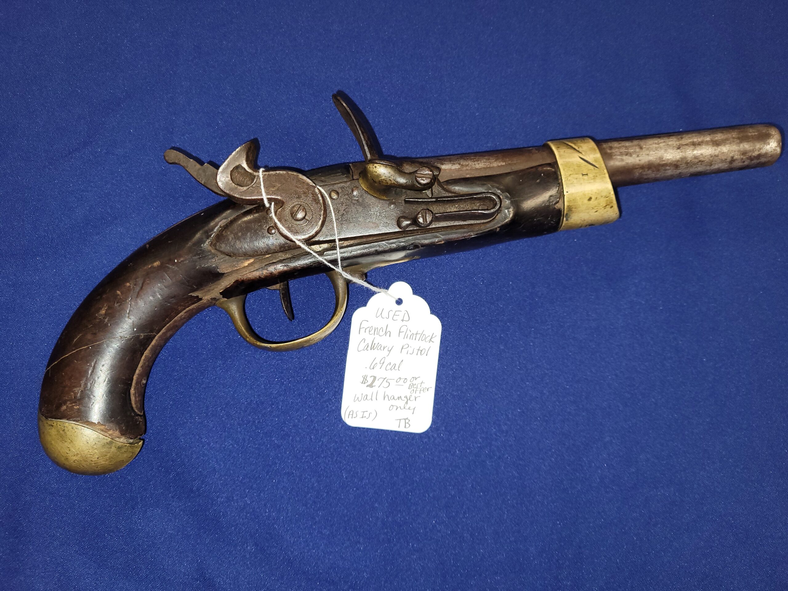 FRENCH MOUNTED CALVERY FLINTLOCK PISTOL (NON-OP) - Freedom Guns & Ammo